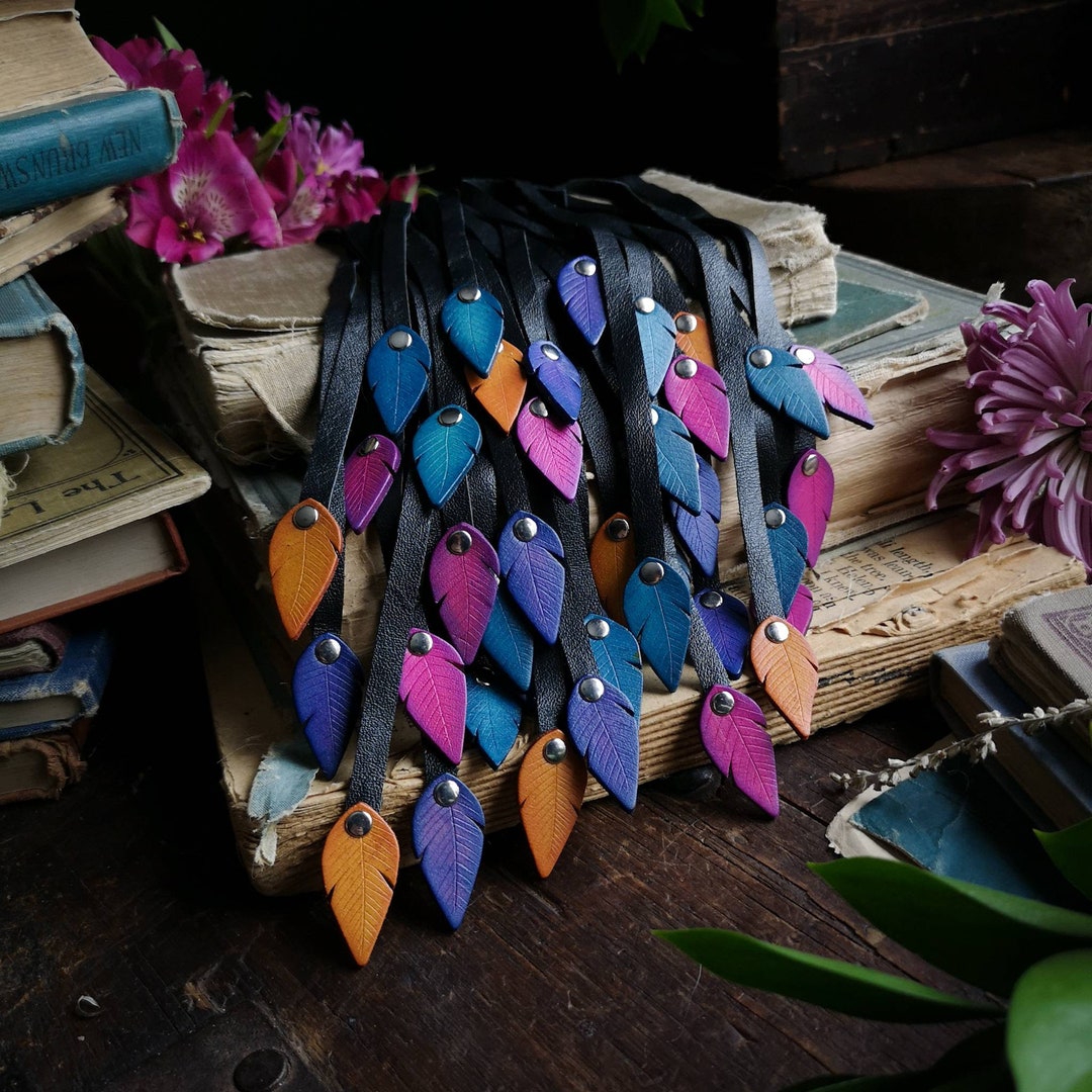 Leather Feather Bookmark / Handcrafted / Book Accessories / Bibliophile ...