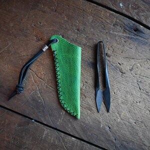Leather Scissor Sheath - Spring / Every Day Carry Bushcraft Foraging ...