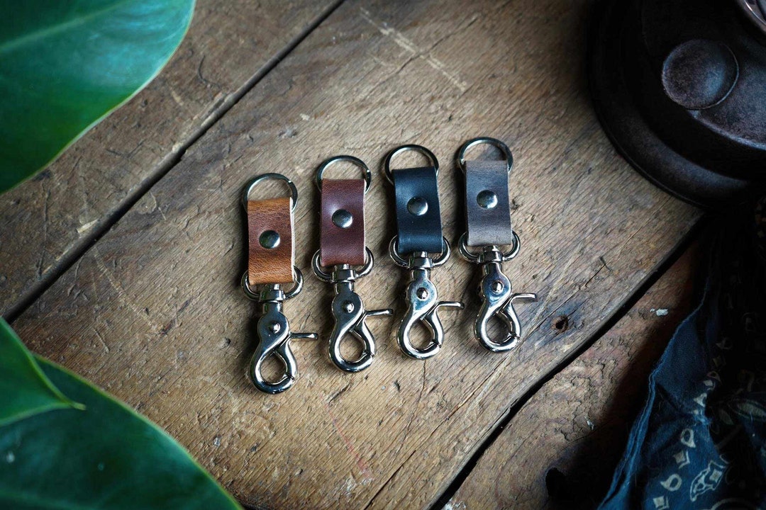 The Key Latch Leather Keychain / Personalized EDC Essentials / Key Clip ...