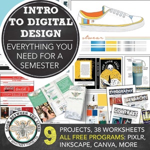 Middle High School Art Intro to Graphic Design Semester Curriculum Free ...