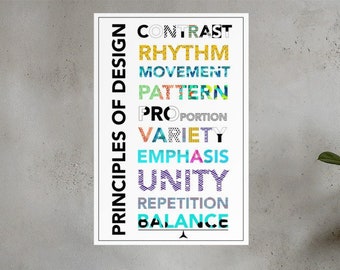 The Principles of Design in Mid-century Modern Style! Printable Art ...