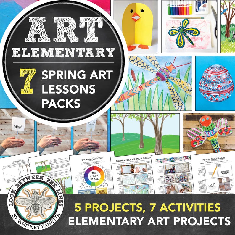 Elementary Spring Art Project Pack: 7 Lessons, 5 Projects - Etsy