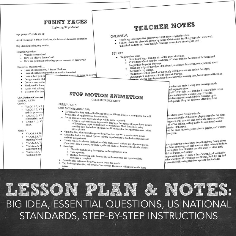 Stop Motion Animation Drawing Digital Art Lesson Elementary Art Project ...