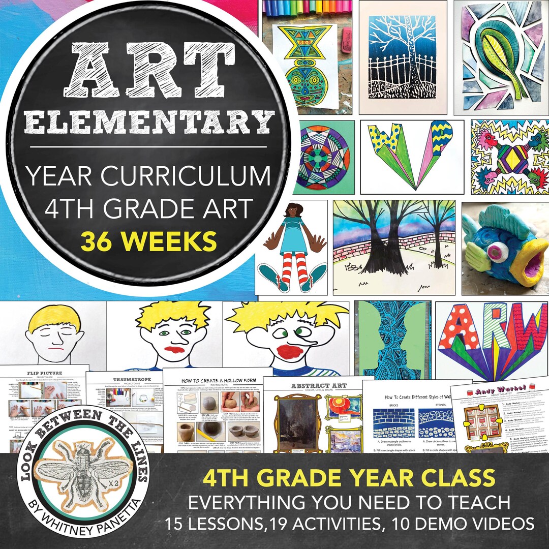 4th Grade Art Curriculum: Year-long Elementary Art Class - Etsy