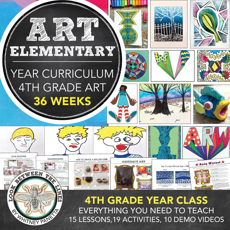4th Grade Art Curriculum: Year-long Elementary Art Class - Etsy