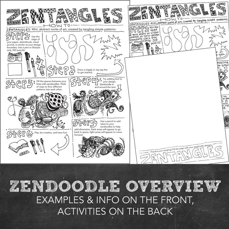 Zentangles Worksheet Bundle Elementary Middle High School - Etsy