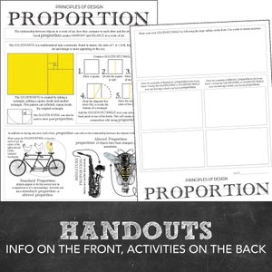 Principles of Design Worksheet, Activity, Sub Plan, Use the Elements of ...