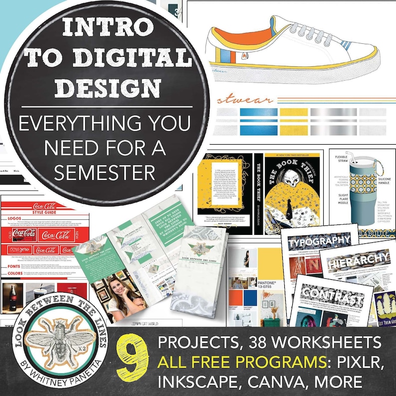 Middle High School Art Intro to Graphic Design Semester Curriculum Free ...