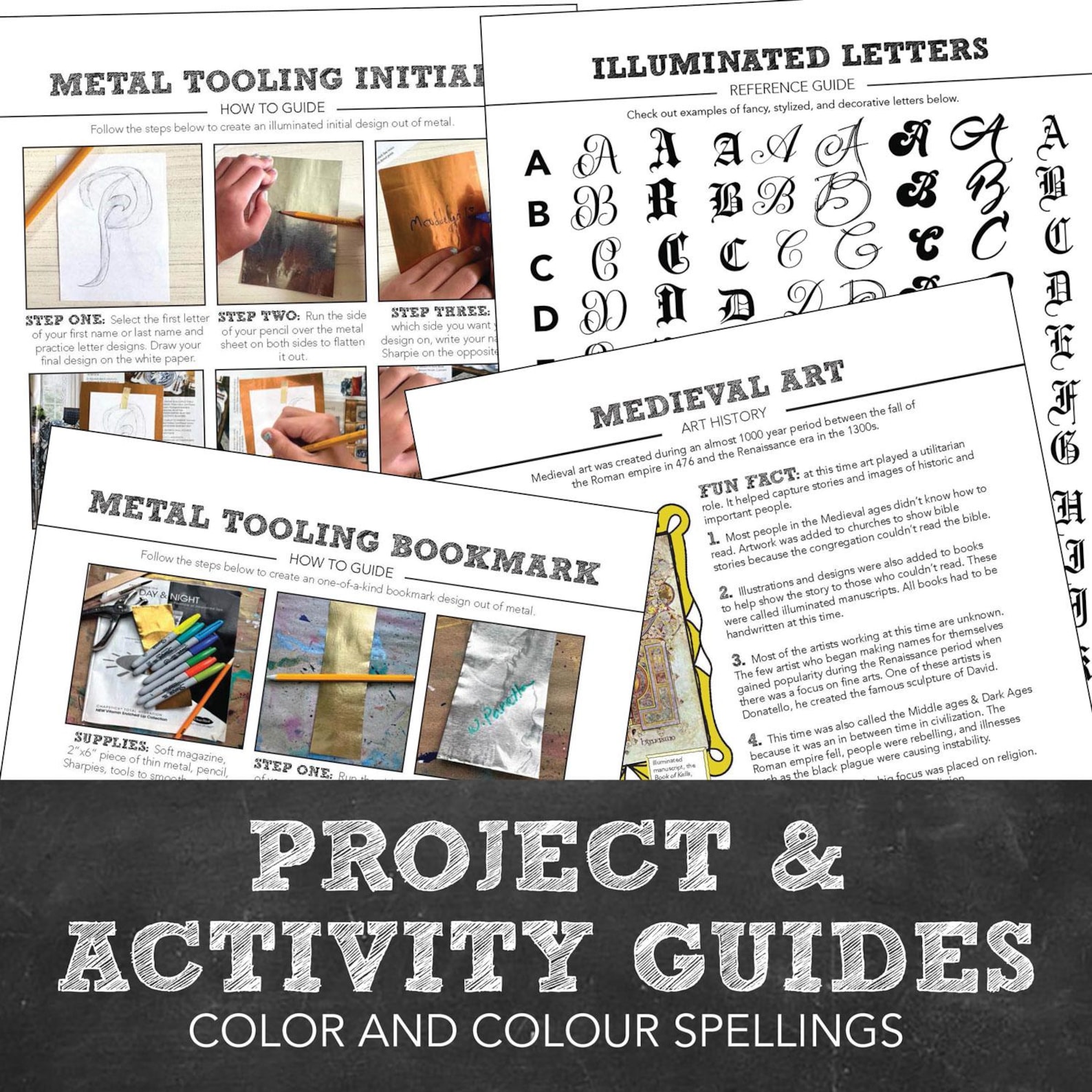 Illuminated Manuscript Art History, Relief Initials Art Project, Metal ...