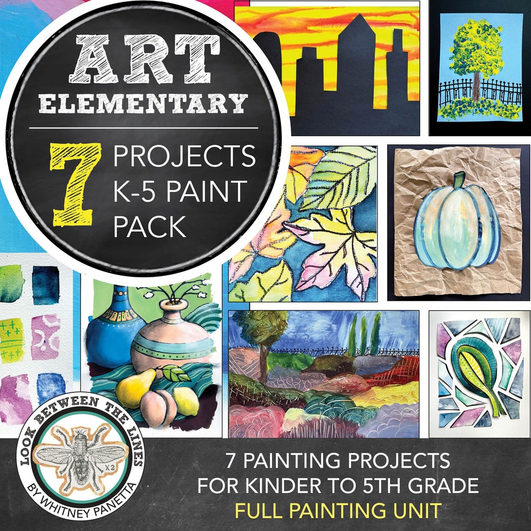 Elementary Art Painting Unit: 7 Projects, K-5 Curriculum - Etsy