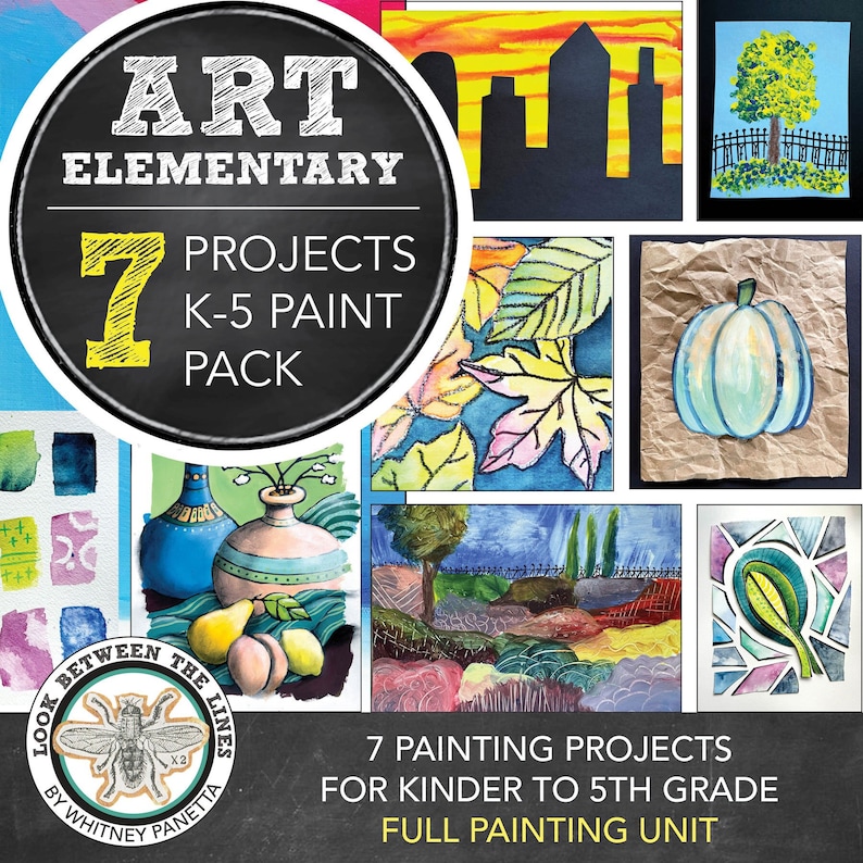 Elementary Art Painting Unit: 7 Projects for K to 5th Grade Art ...