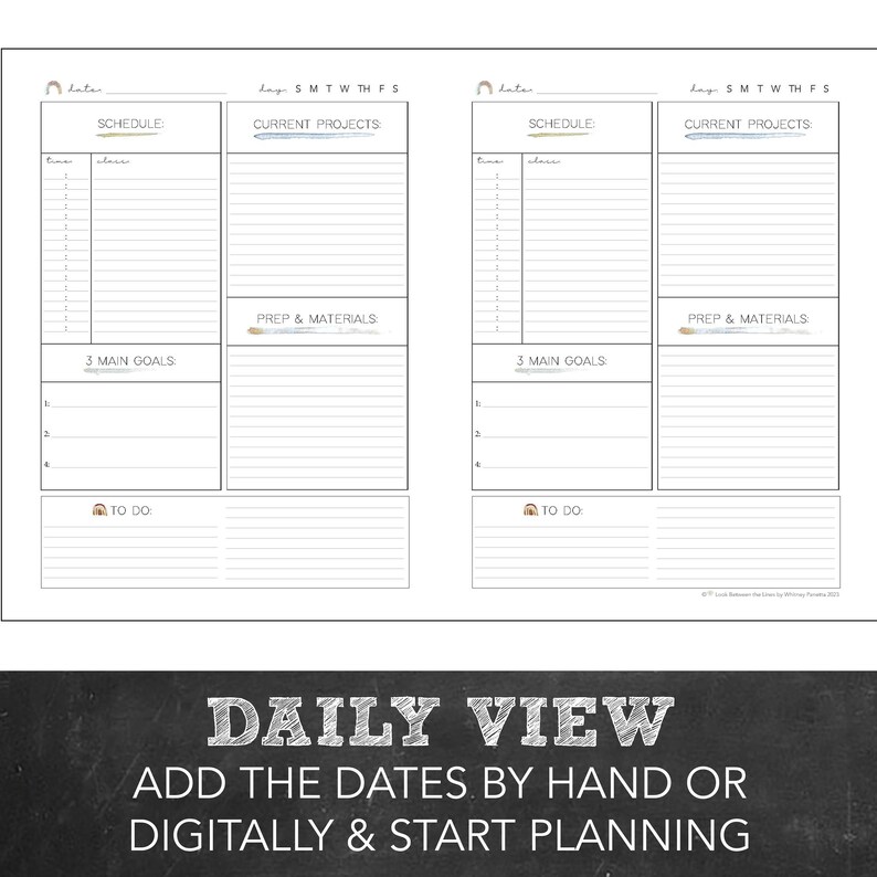Fill in Teacher Planner: Digital, Print, Google Slide, Print What You ...
