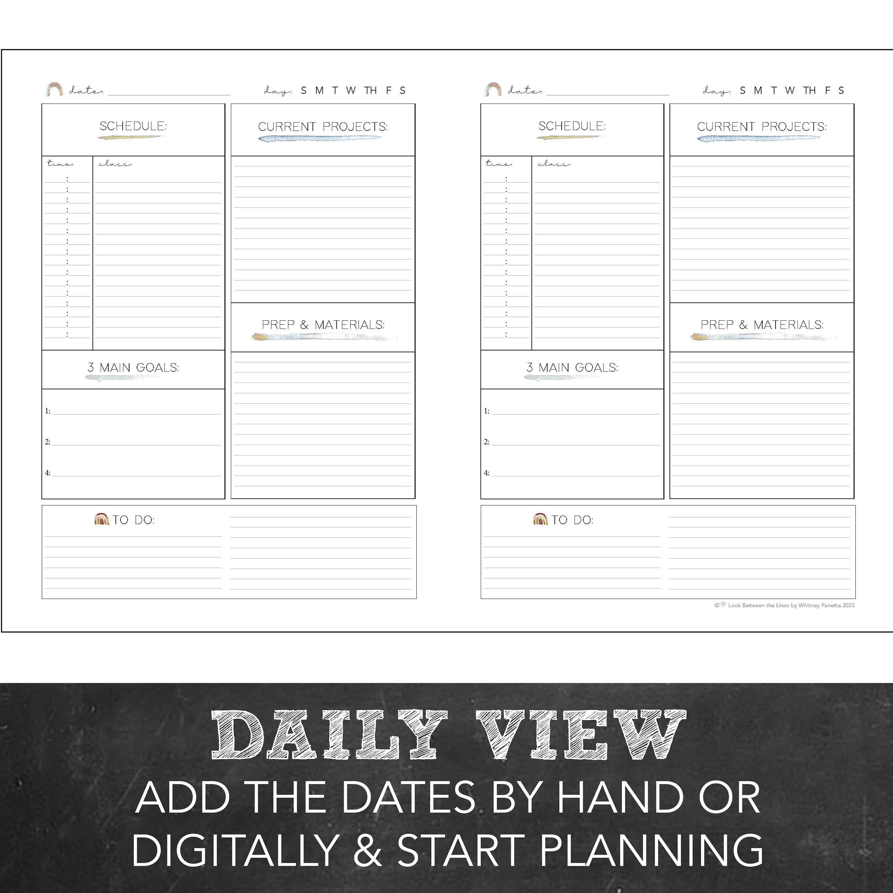 Fill in Teacher Planner: Digital, Print, Google Slide, Print What You ...