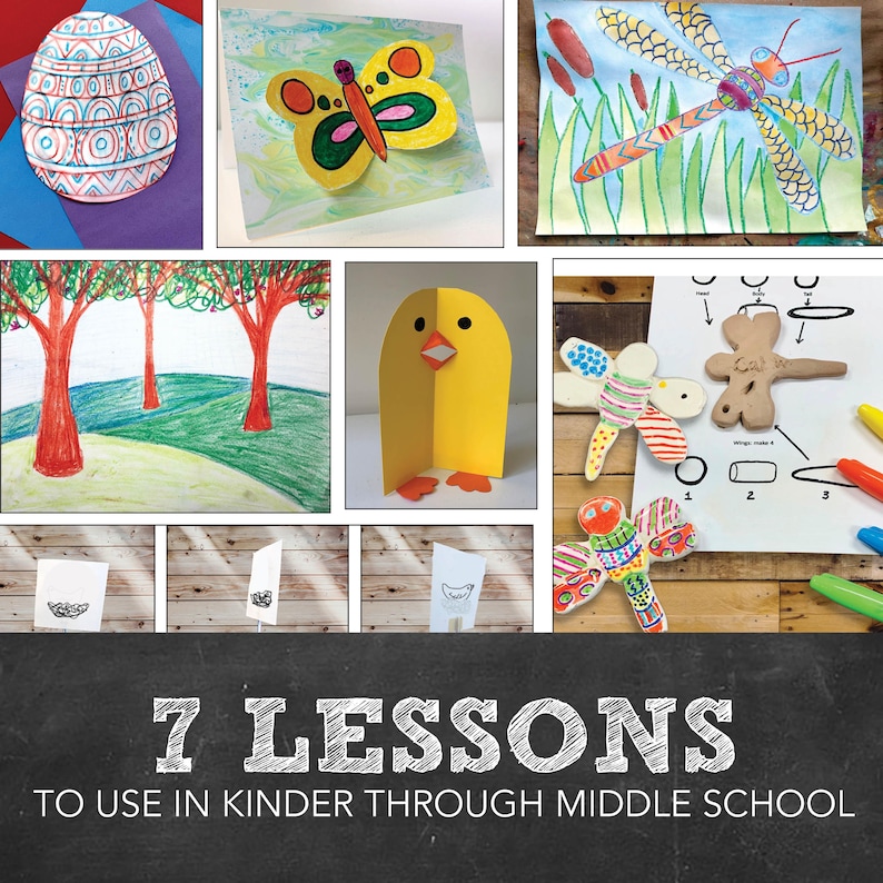 Elementary Spring Art Project Pack: 7 Lessons, 5 Projects - Etsy