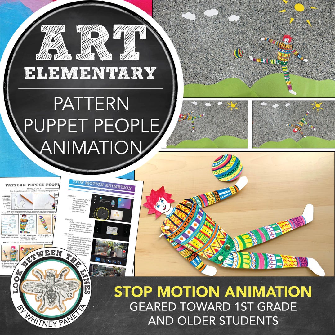 Art Project, Stop Motion Animation, Elementary Art Lesson, Puppet Art ...
