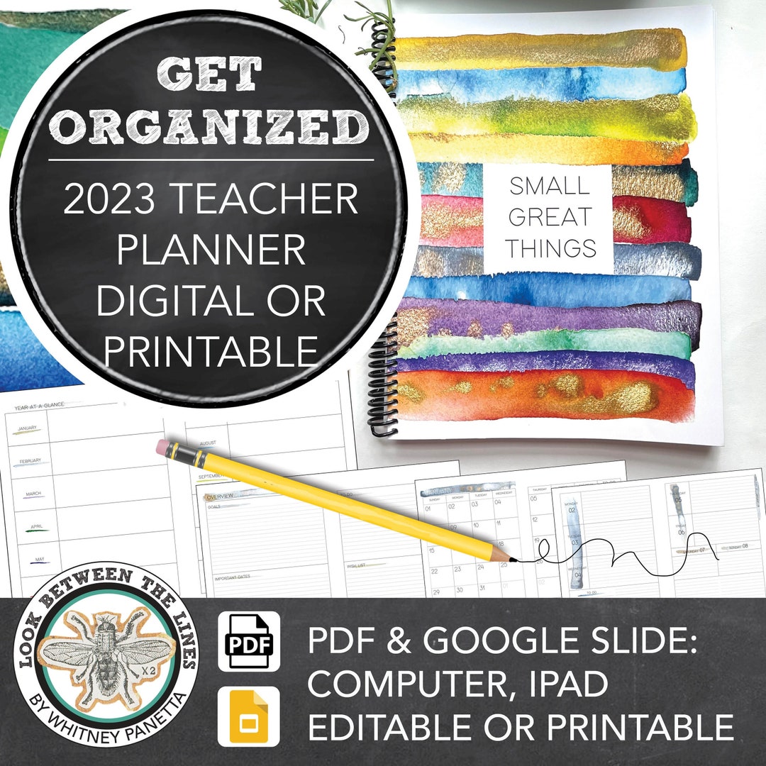 2023 Teacher Planner: Digitally Editable With Google Slide an - Etsy