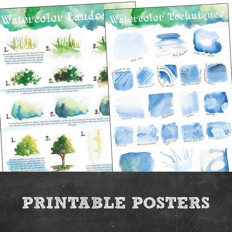 Watercolor Landscape Painting Project: Middle, High School Art Lesson ...