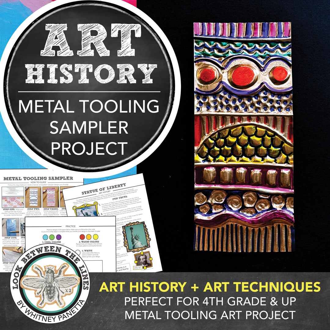Middle School Art Project, Elementary Art Lesson Metal Tooling Activity ...