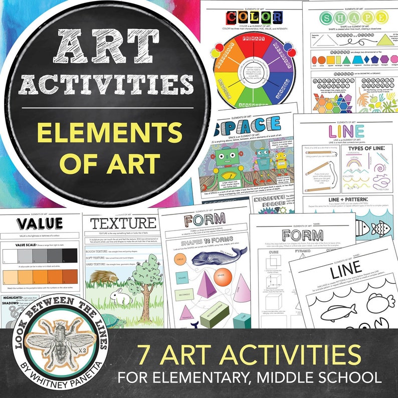 Elements of Art Activities for Elementary Art, Middle School Art ...