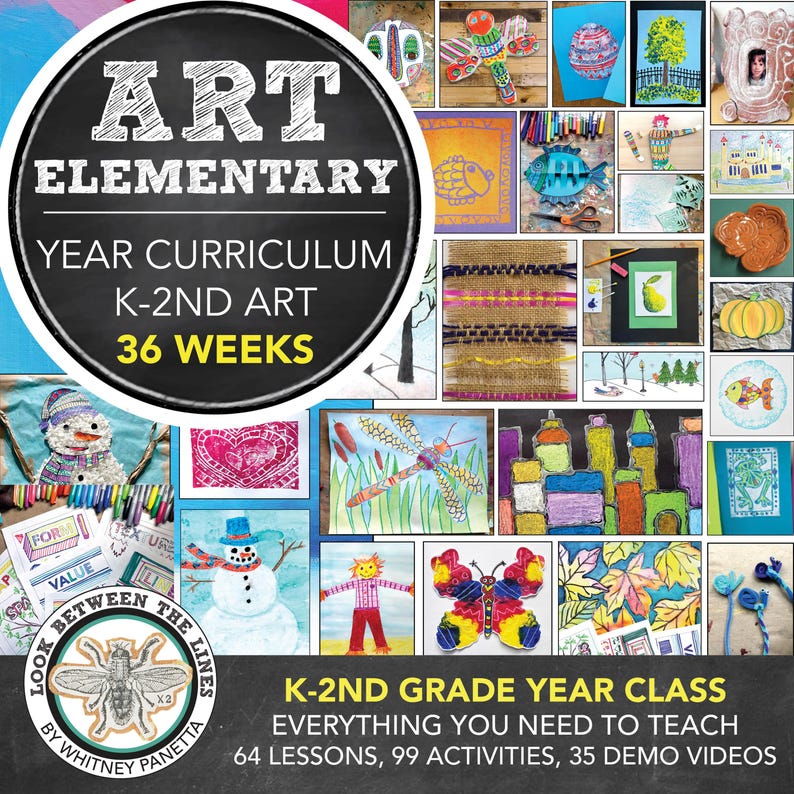 Elementary Art Curriculum Kindergarten Art, 1st, 2nd Grade Art Projects ...