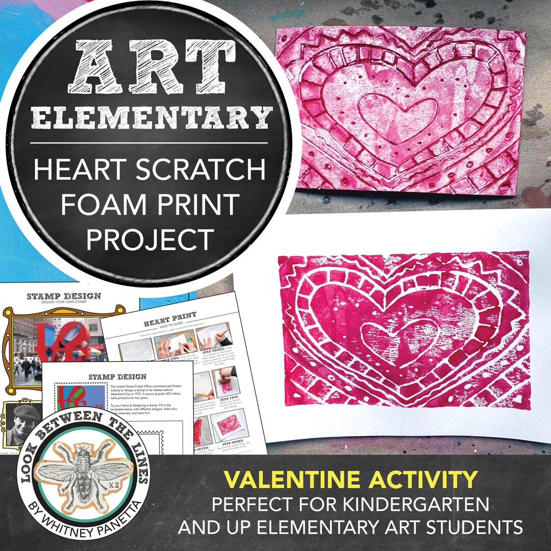 Elementary Art, Middle School Art, Valentine's Day Project: Heart ...