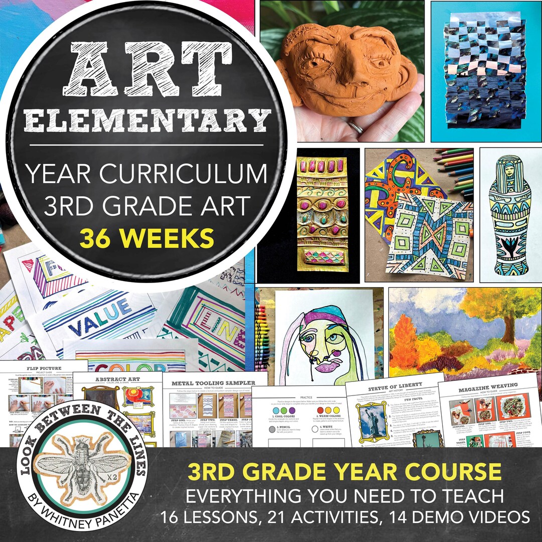 Elementary Art Curriculum, 3rd Grade Art Curriculum, Year Art Projects ...