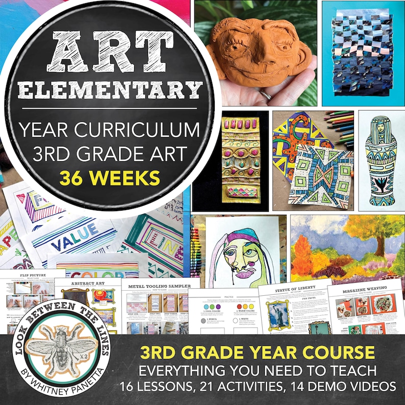 Elementary Art Curriculum, 3rd Grade Art Curriculum, Year Art Projects ...