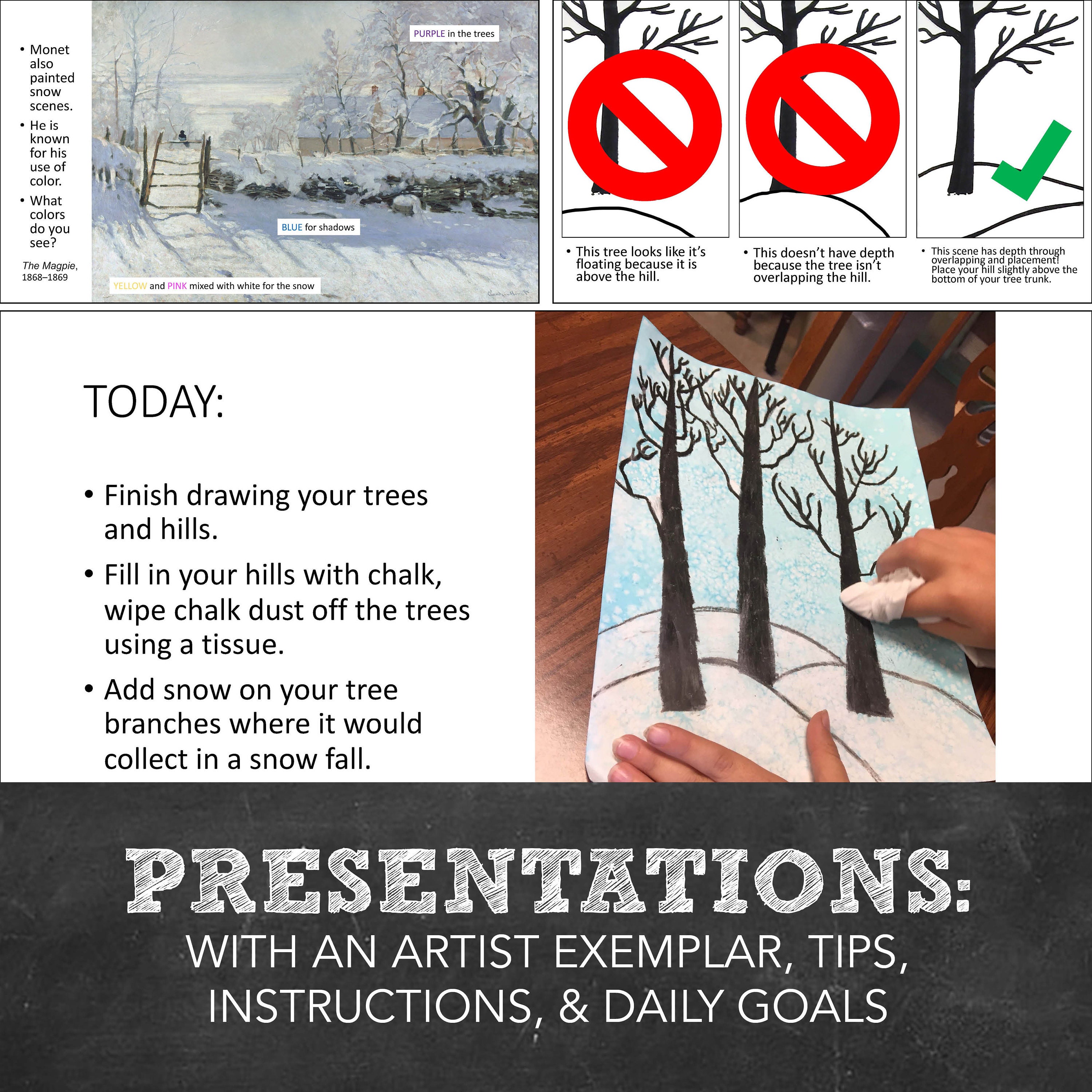 Winter Art Lesson & Project for Elementary Middle (Instant Download) - Etsy