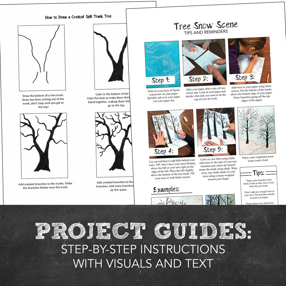 Winter Art Lesson & Project for Elementary, Middle School Art: Tree ...