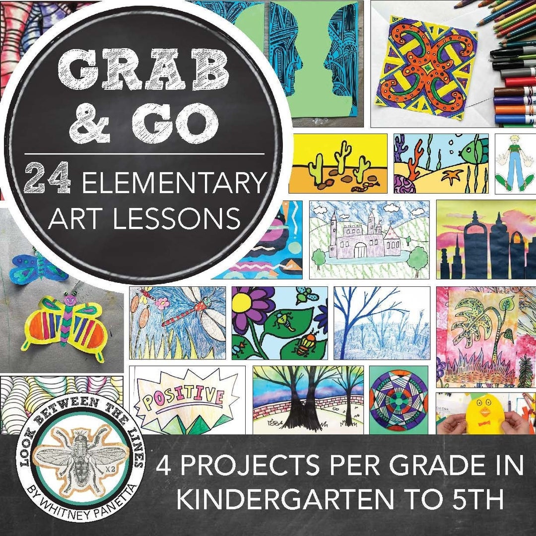 Elementary Visual Art Curriculum: 24 Grab & Go, Sub Plans, Lessons ...