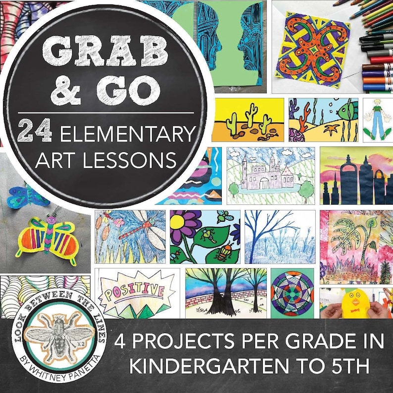Elementary Visual Art Curriculum: 24 Grab & Go Sub Plans - Etsy