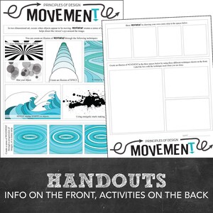 Principles of Design Worksheet, Activity, Sub Plan, Use the Elements of ...