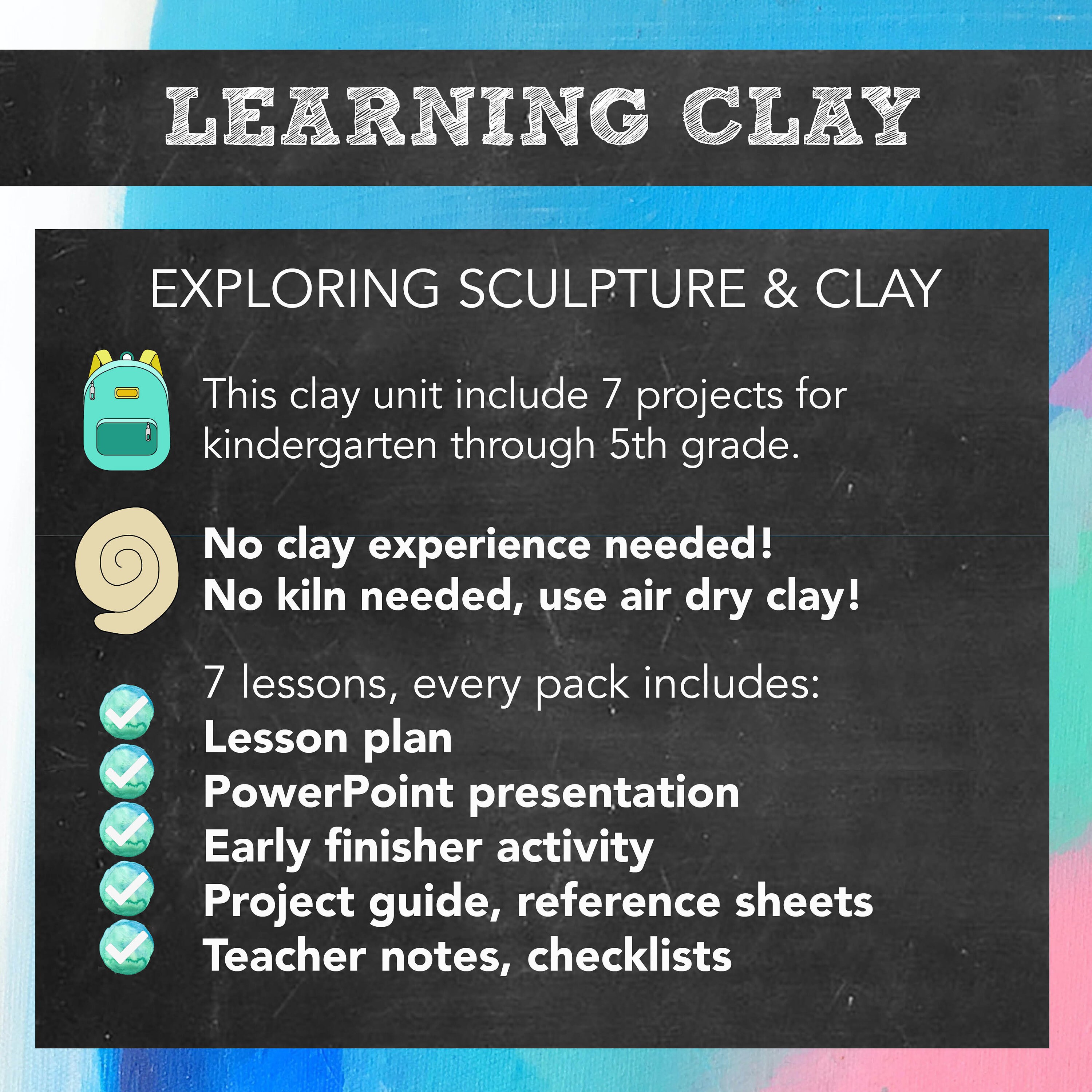 Elementary No Kiln Clay Unit: Animal Clay Air Dry Project, Activities ...