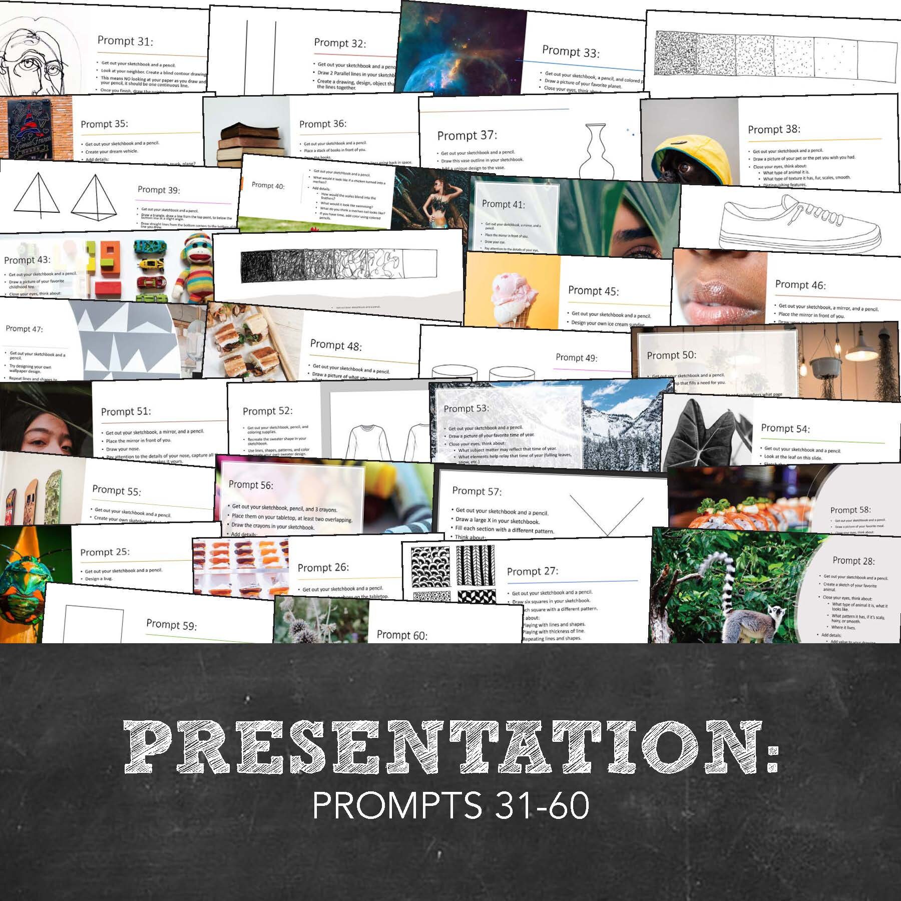 Middle, High School Art: Sketchbook Prompt, Class Opener or Bell Ringer Activity - Etsy