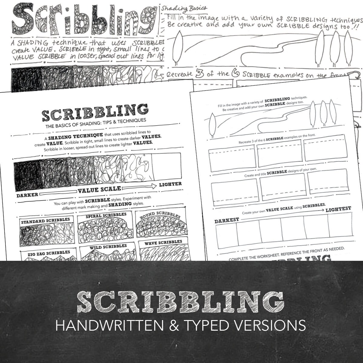 Shading Worksheets for Drawing in Middle School Art High - Etsy