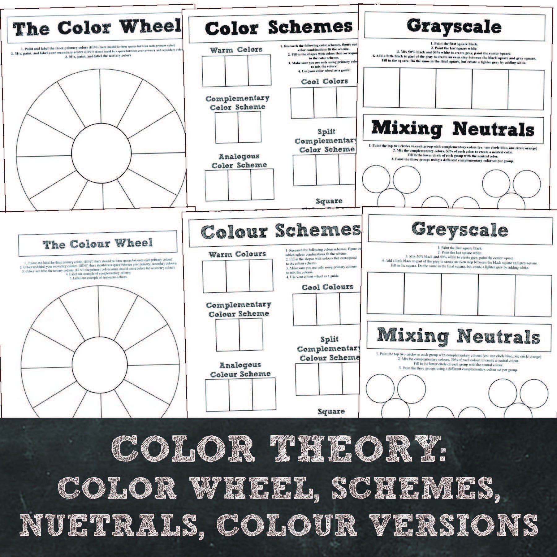 Middle, High School Introduction to Art Notebook: 30 Handouts ...