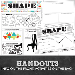 Elements of Art Worksheets: Activities & Lesson (digital) - Etsy