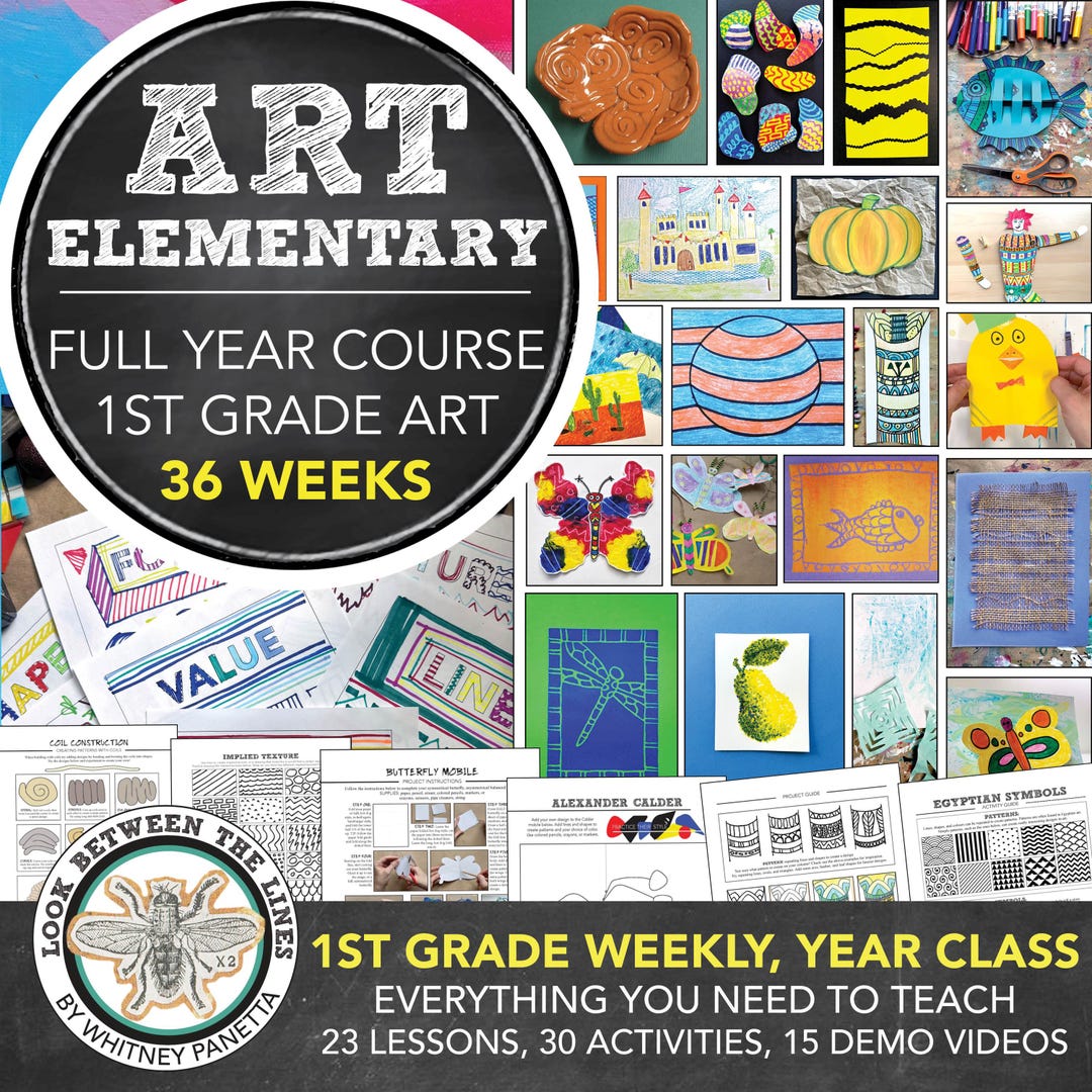 1st Grade Art Curriculum: Full Year Elementary Art Projects - Etsy