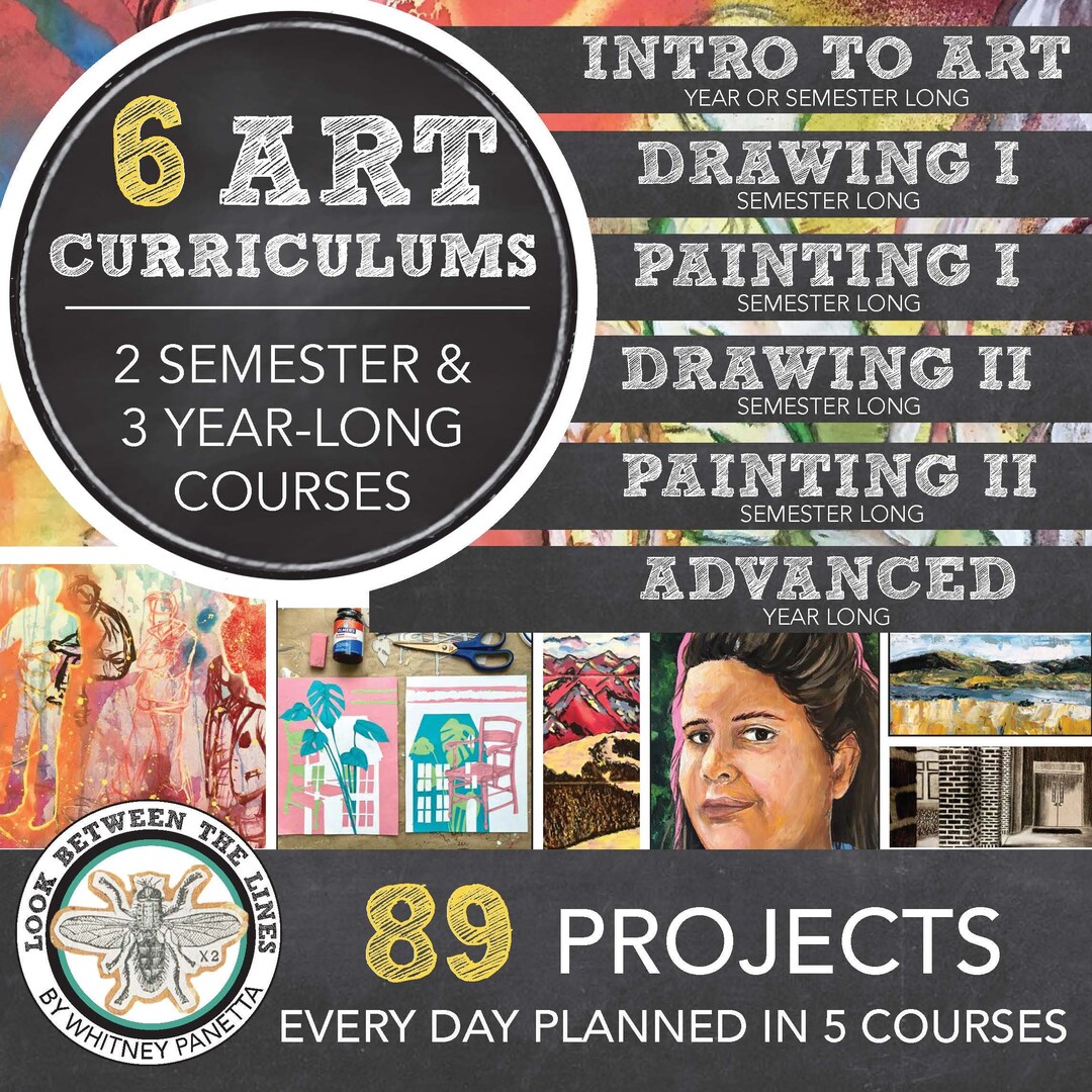 Middle, High School Visual Art: 6 Art Curriculums, 4 Years, Projects ...