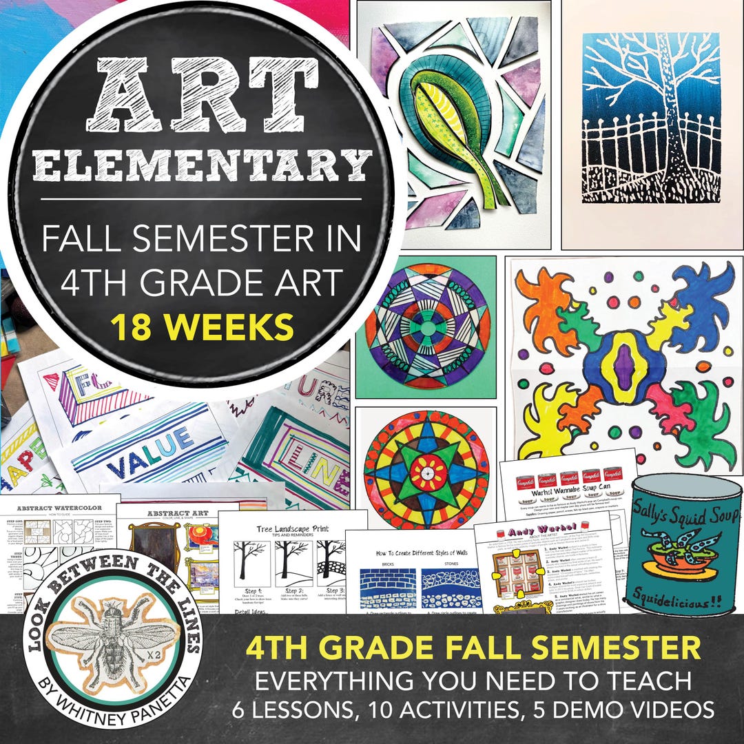 4th Grade Art, Semester Art Curriculum, Fourth Grade Art Lessons, Art ...