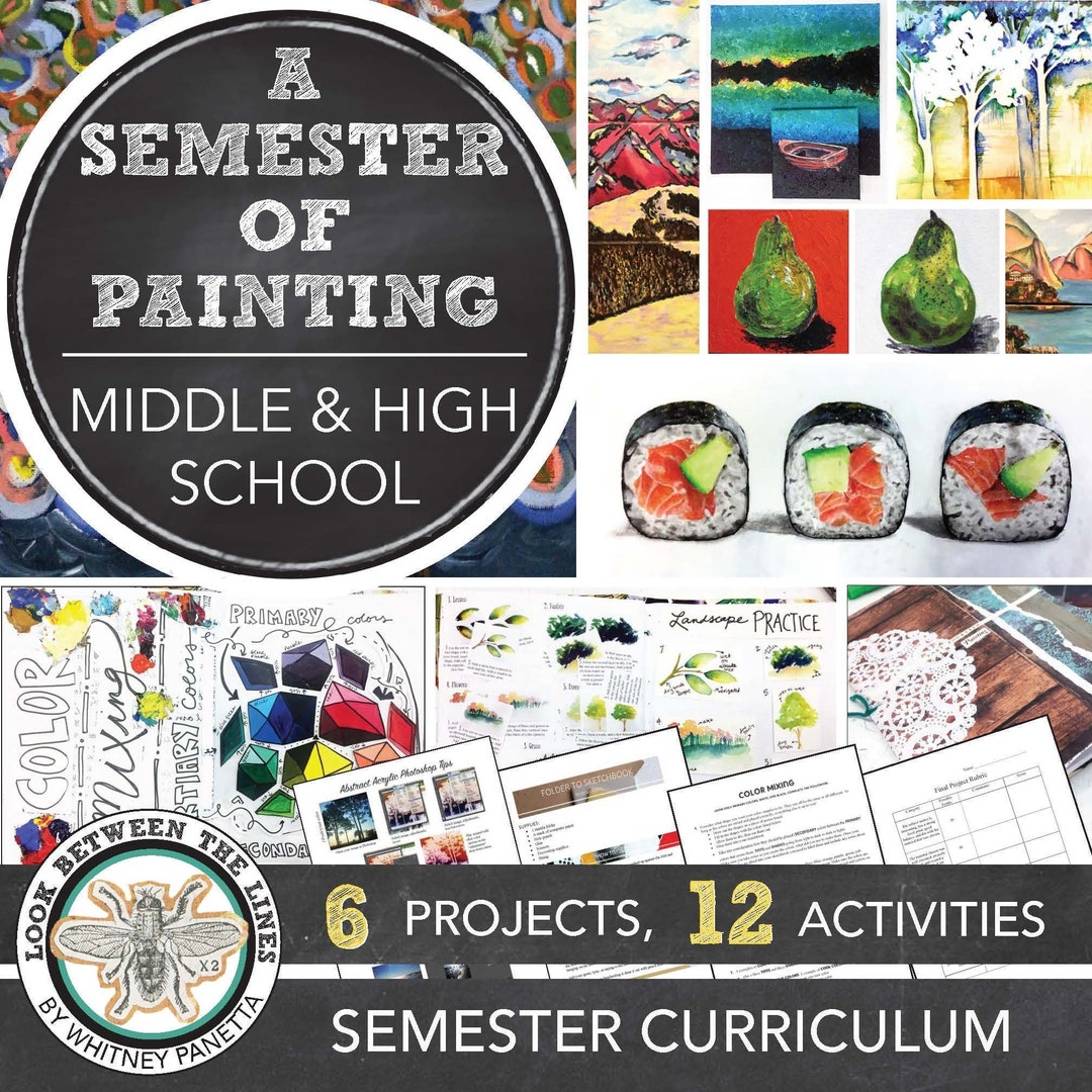 Middle & High School Art: Semester Painting Curriculum - Etsy