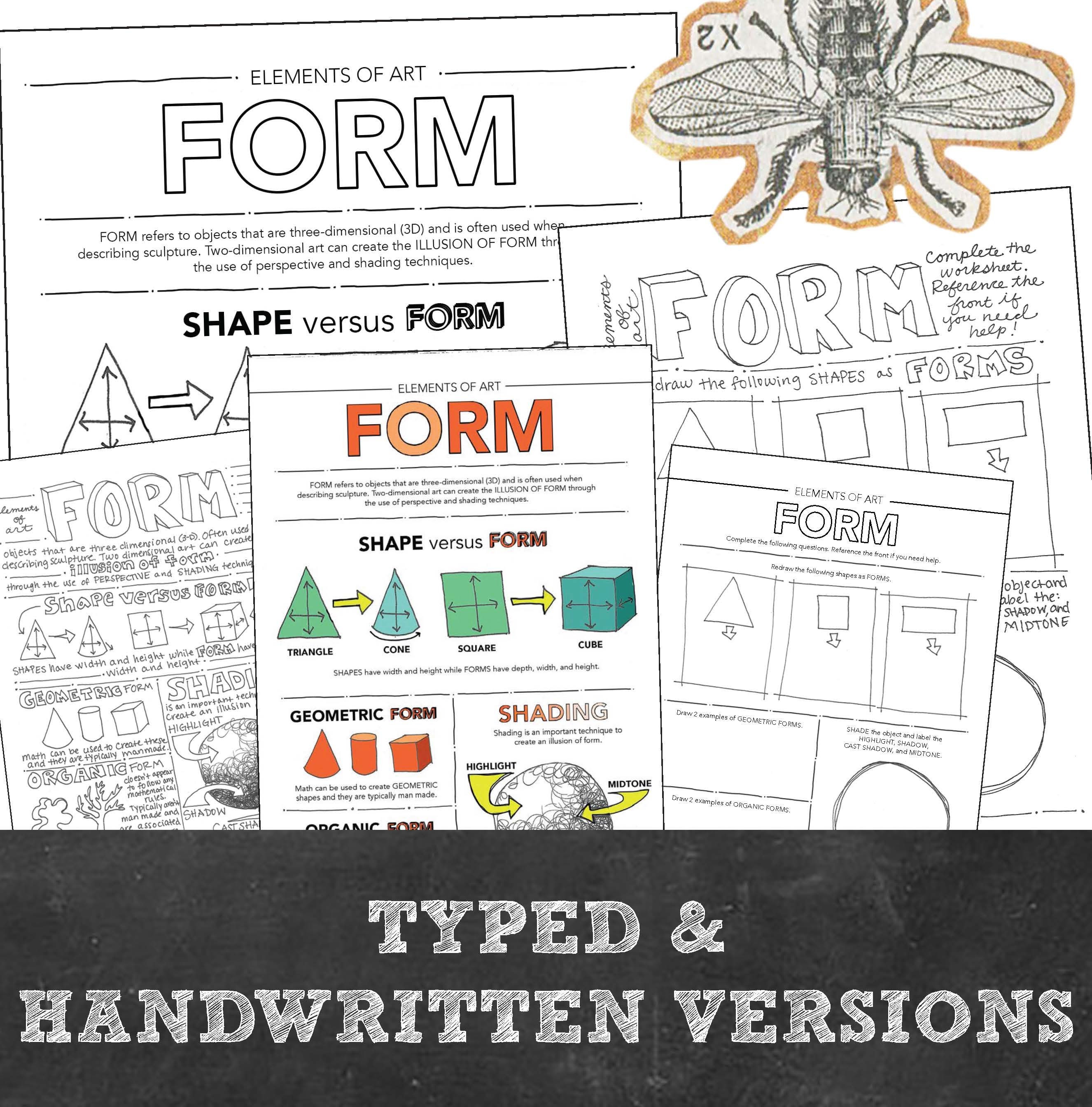 Elements of Art Worksheets, Activities, Lesson, Posters Elementary ...