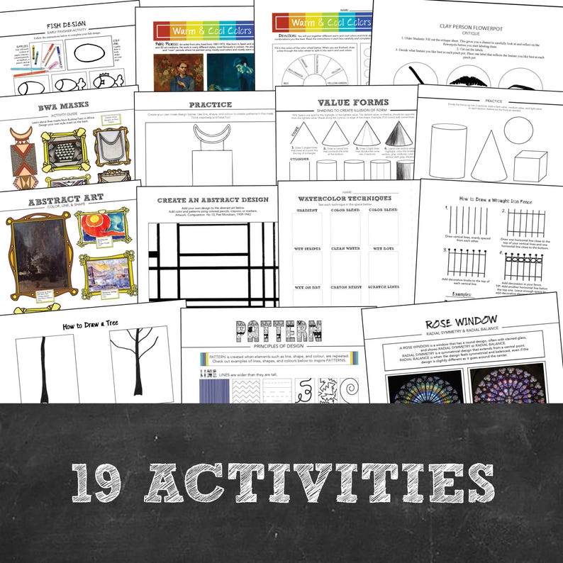 4th Grade Art Curriculum: Year-long Elementary Art Class - Etsy