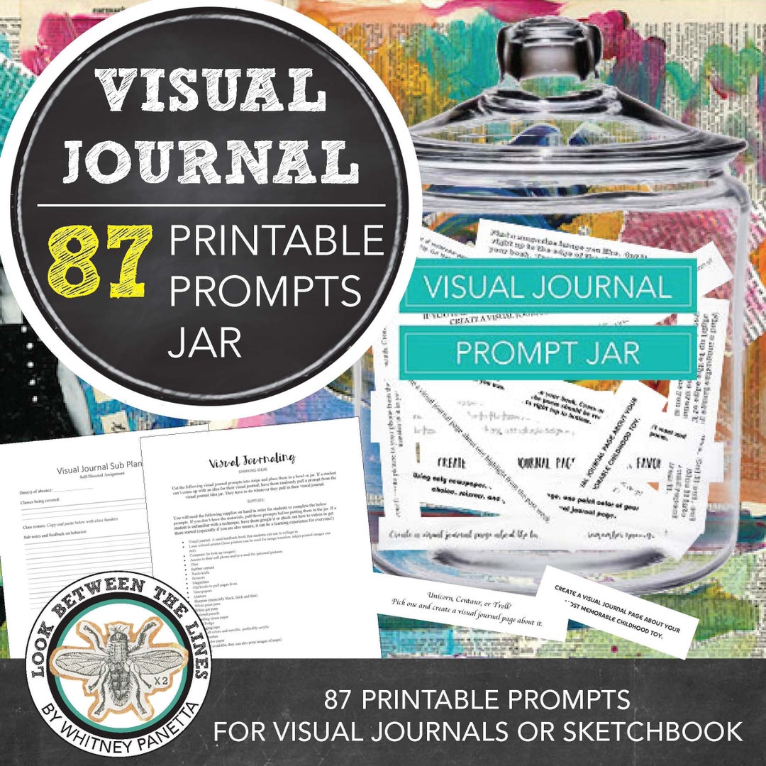 Visual Journal Prompt Jar, Printable Topics: Middle or High School ...