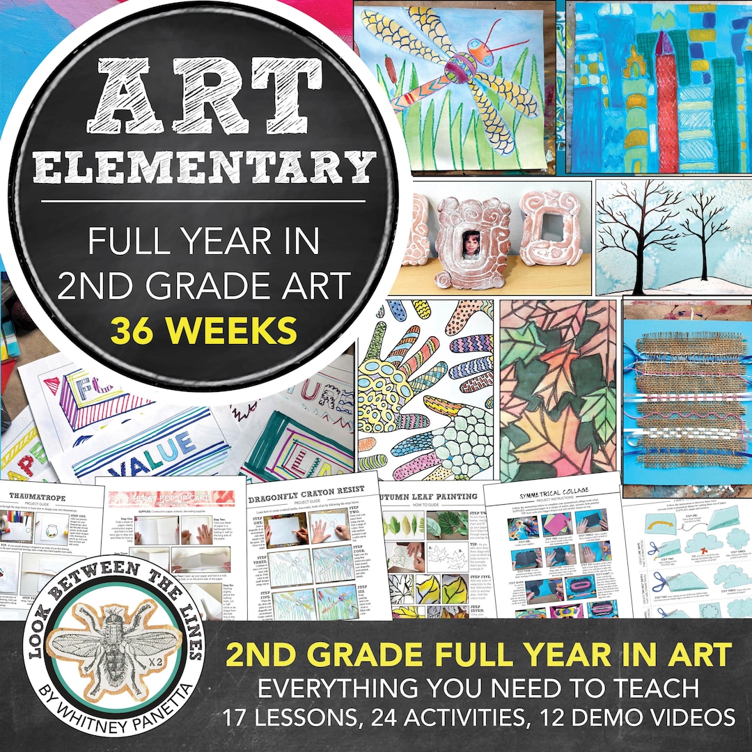 2nd Grade Art Curriculum: Full Year Elementary Art Lessons - Etsy