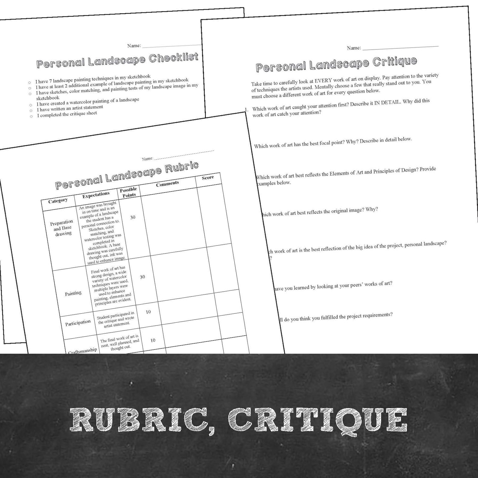 Watercolor Landscape Painting Project: Middle, High School Art Lesson ...
