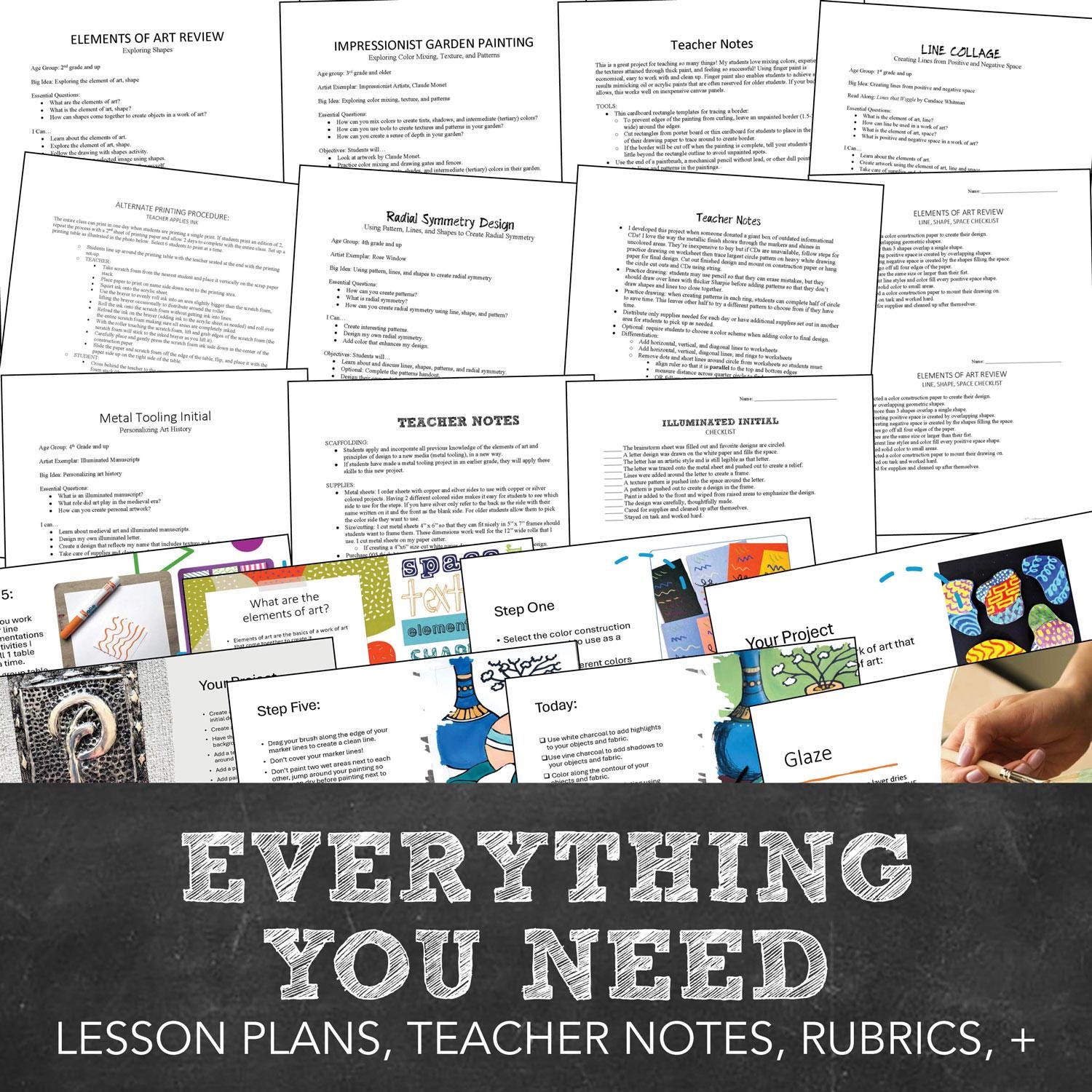 Elementary Art Fall Semester Art Curriculum, Art Class, Elementary Art ...