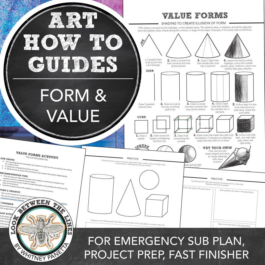 Form and Value Art Activity: Shading Worksheet (printable) - Etsy
