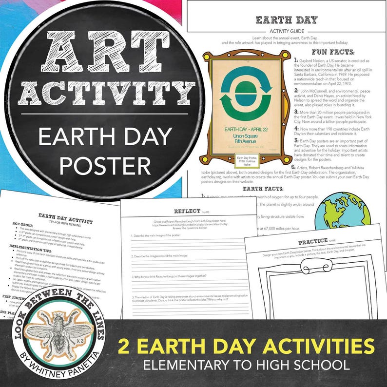 Earth Day Art Activity: Poster Design & Reflection (elementary-high ...