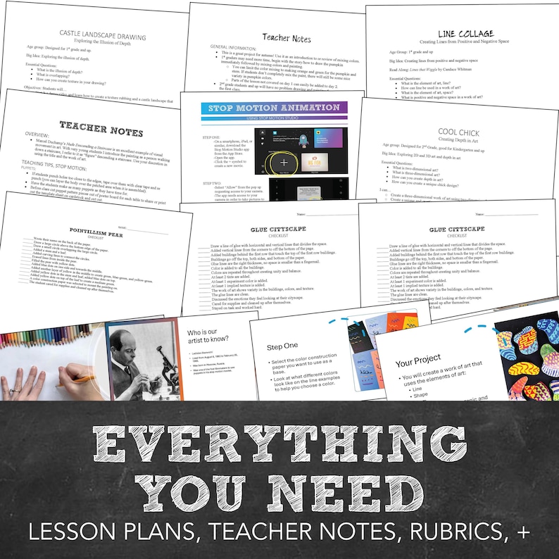 Elementary Art Curriculum: K-2 Art Projects & Lessons - Etsy